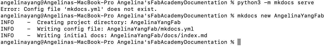 1. Project Management - Angelina Yang - Fab Academy